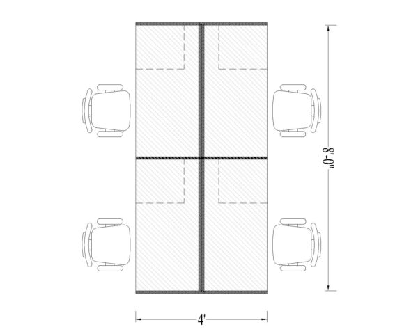 4 Seater Office Desk for workstation