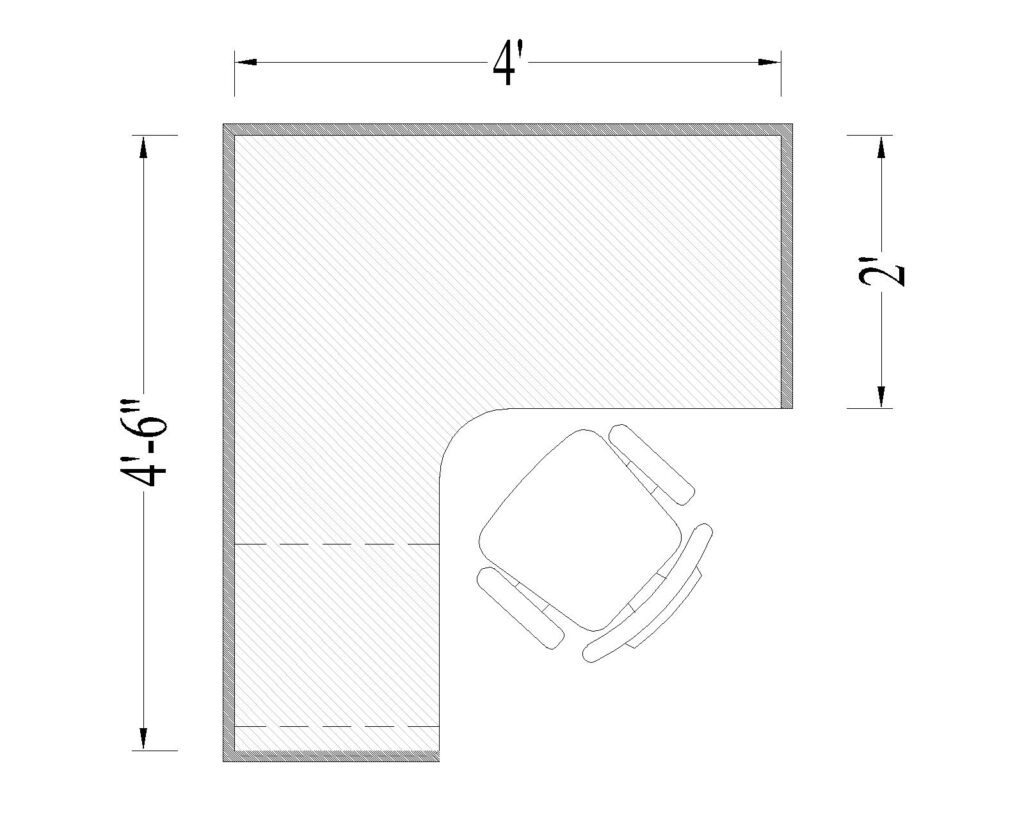 1 Person cubicle desk for workstation