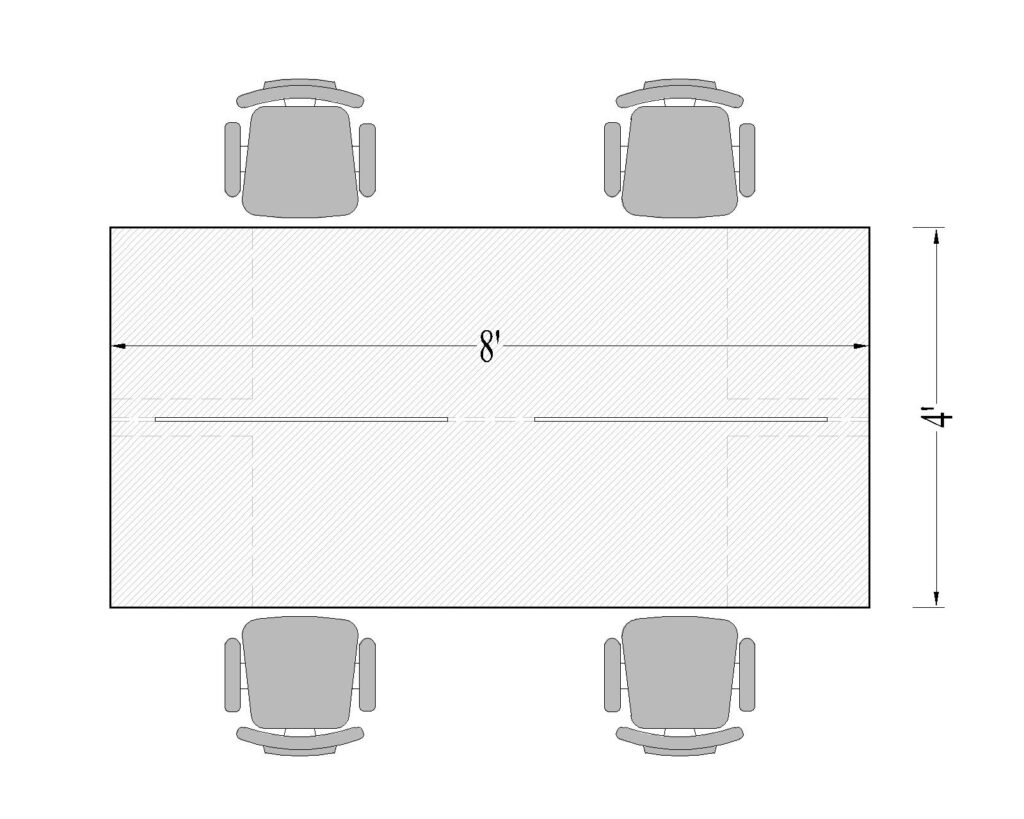 Customized modern 4 Seater Executive Table